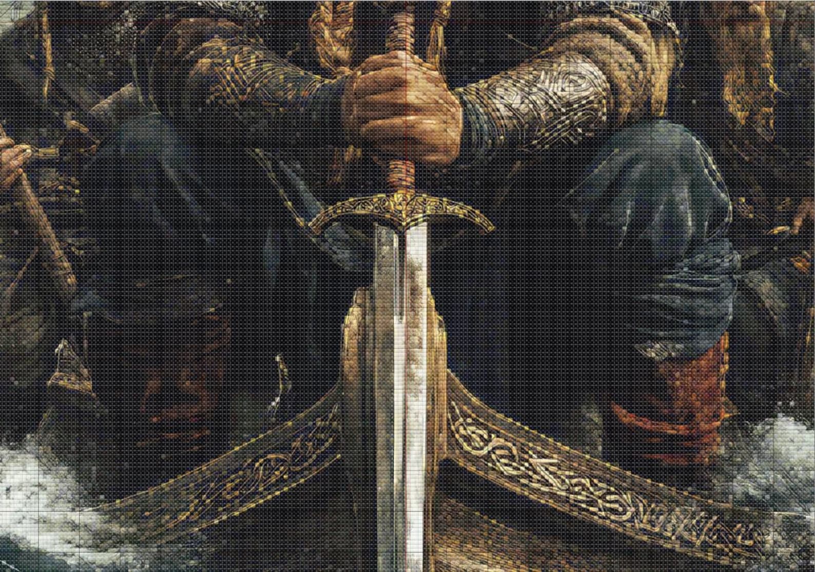 Viking Warrior Ship Cross Stitch Pattern. Instant PDF Download. 60k ...