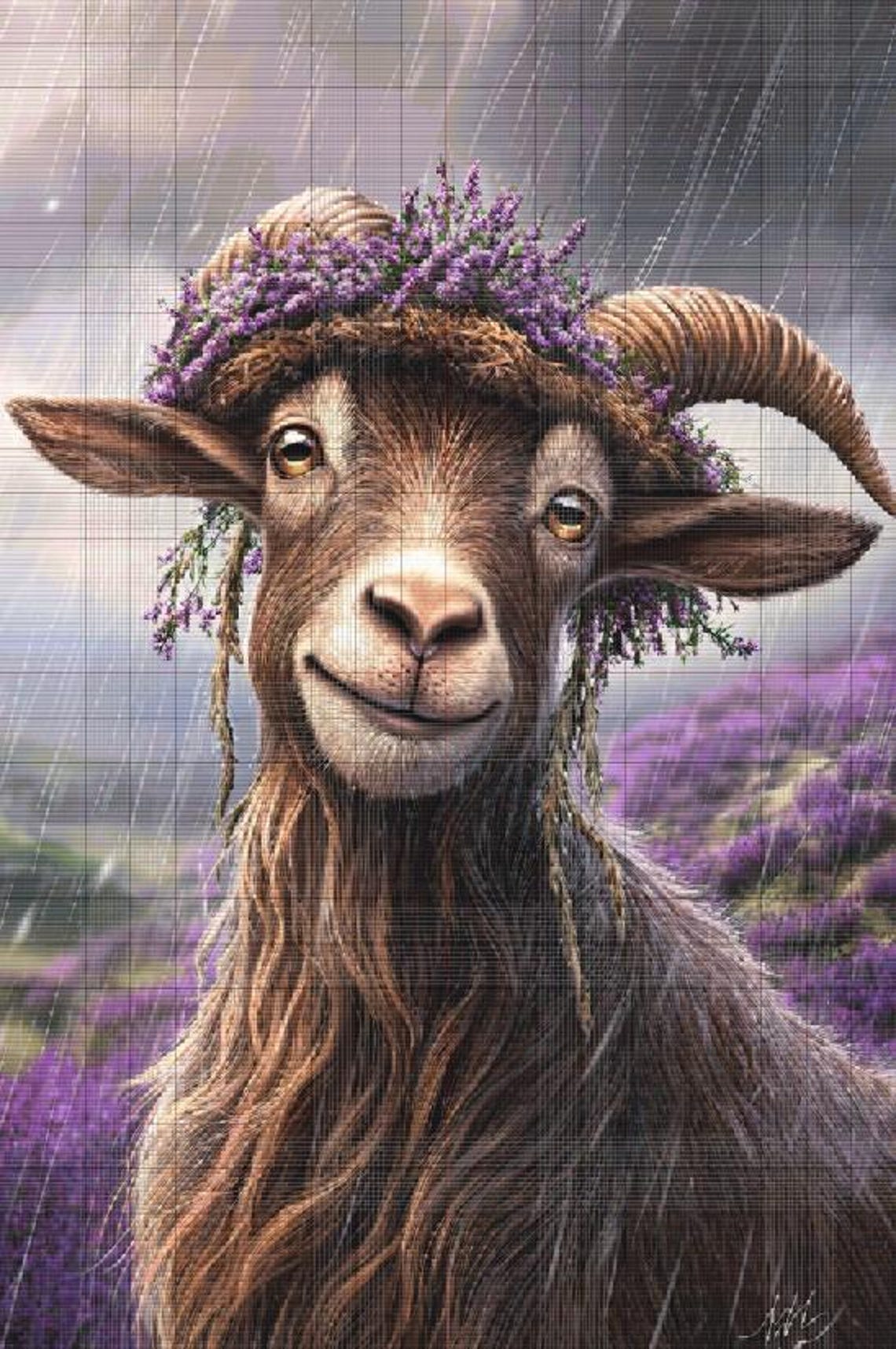 Happy Goat 01 Cross Stitch Pattern. Digital PDF Download. 60,000 ...