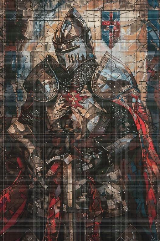 Knight 01 Cross Stitch Pattern. Digital PDF Download. 60,000 Stitches ...