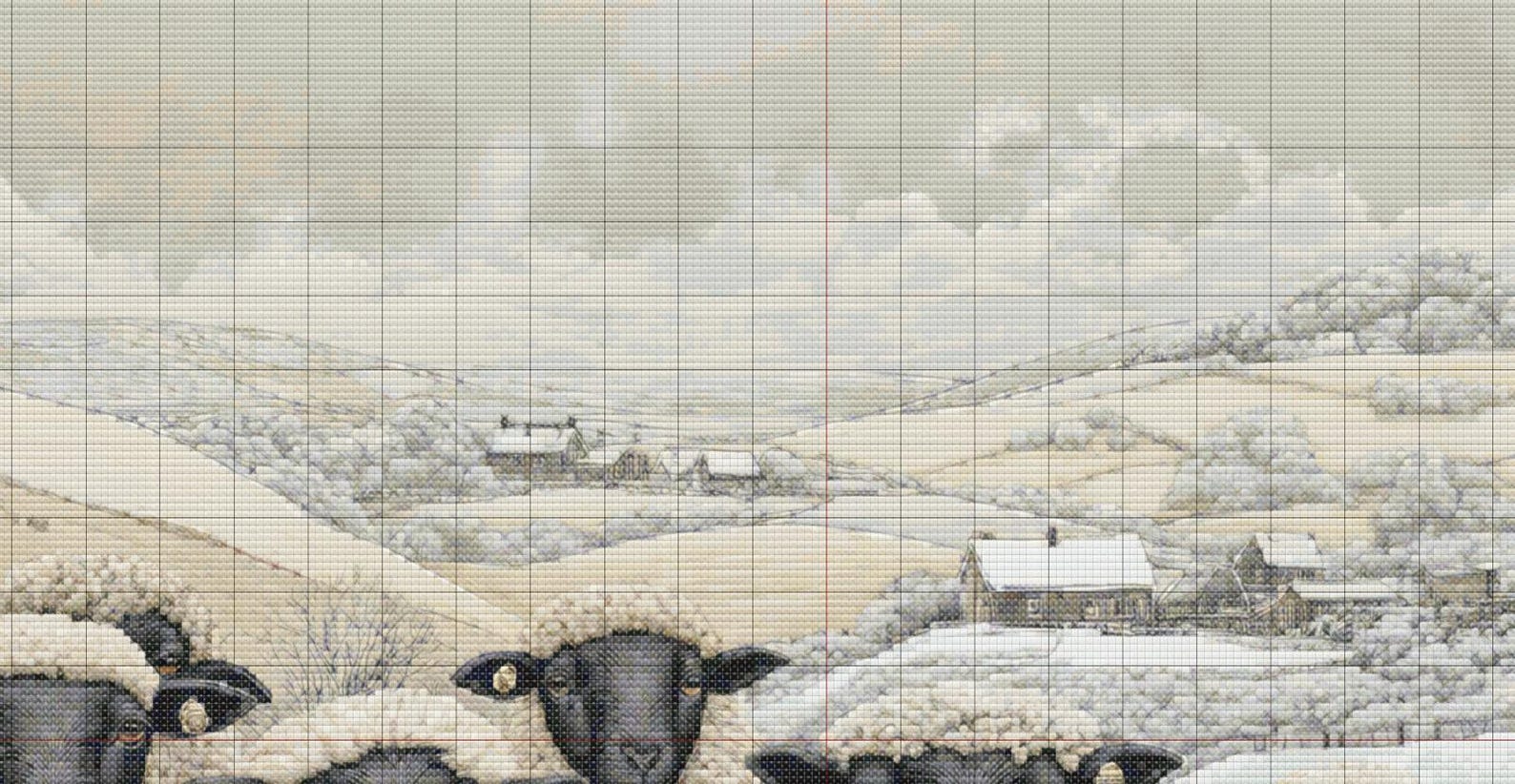 Snow Sheep Cross Stitch Pattern. Instant PDF Download. 60k Stitches. - Etsy