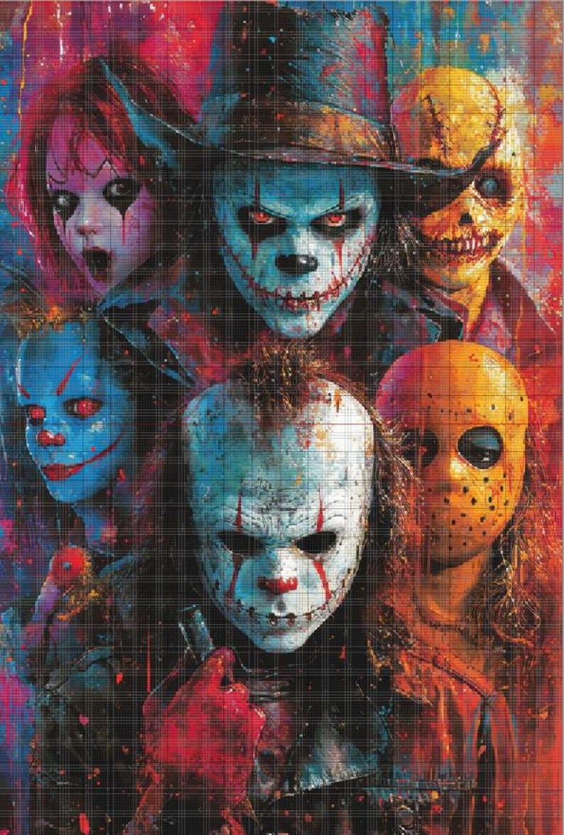 Horror Movie Cross Stitch Pattern - PDF Download - 60,000 Stitches ...