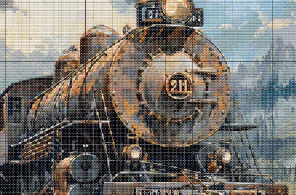 Steam Train Cross Stitch Pattern. Instant PDF Download. 60k Stitches ...
