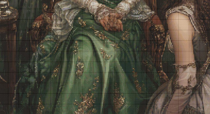English Noble Woman Cross Stitch Pattern. Instant PDF Download. 60k ...