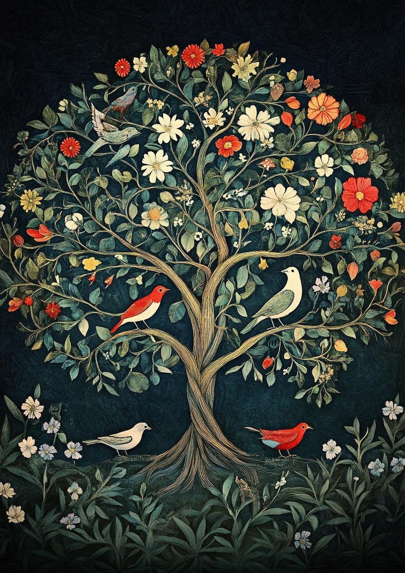 Bird Tree of Life Cross Stitch Pattern. Instant PDF Download. 63,600 ...
