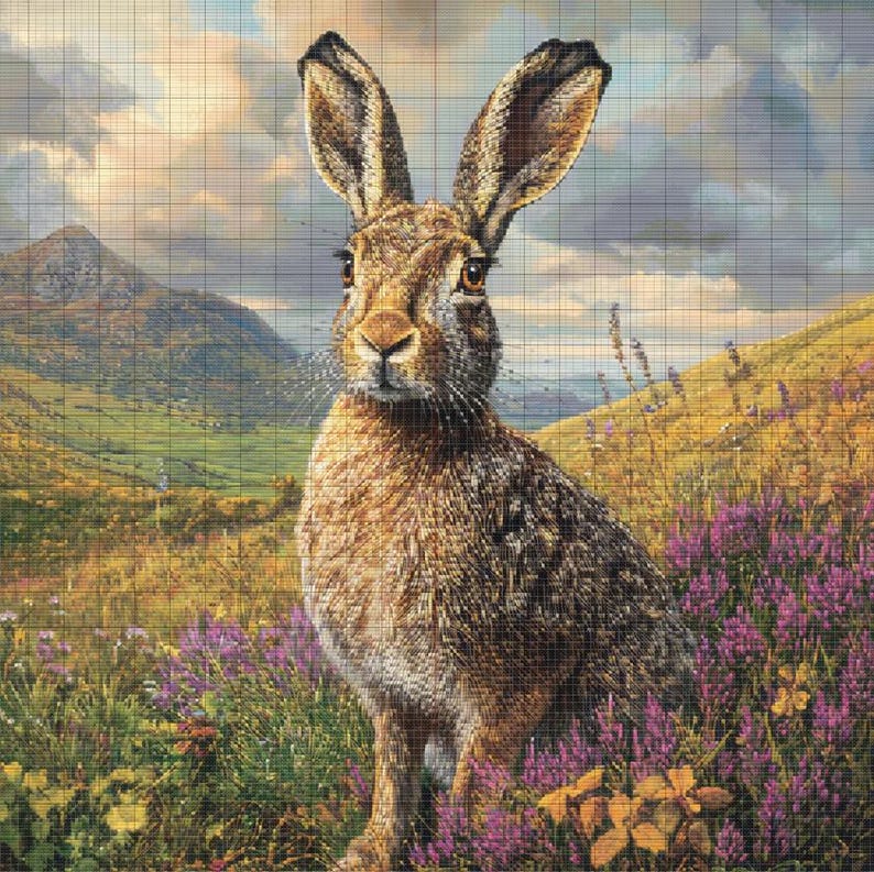 Hare in the Heather Cross Stitch Pattern. Instant PDF Download. 62,500 ...