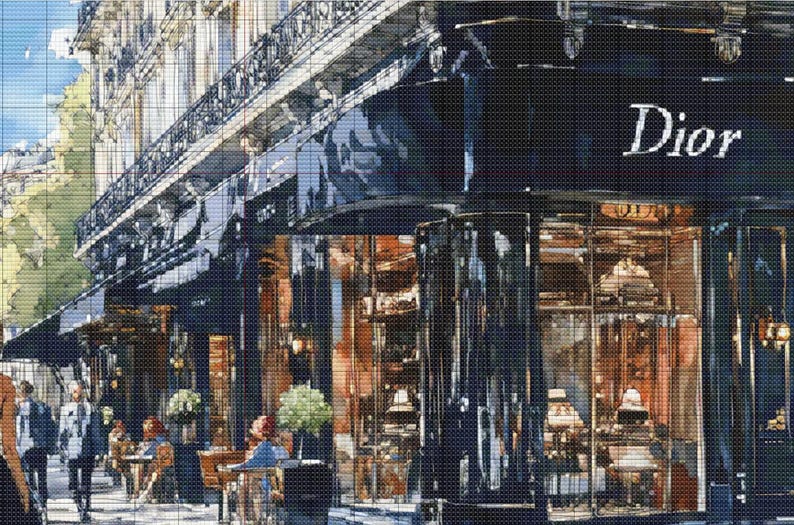 Fashion Dior Paris France Cross Stitch Pattern. Instant PDF Download ...