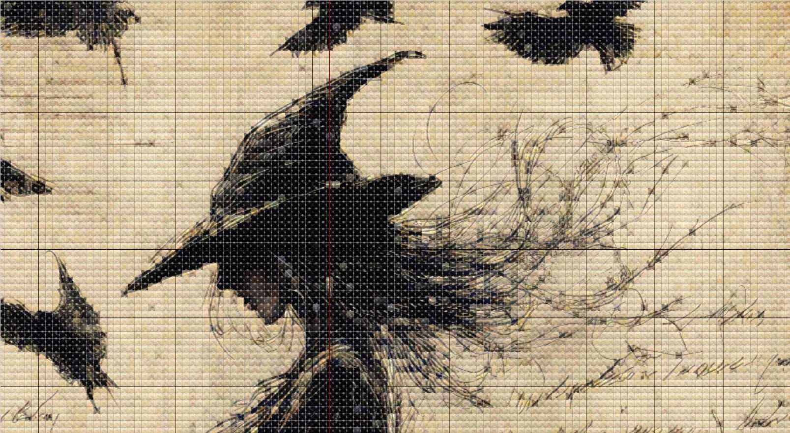 Sepia Black Witch Cross Stitch Pattern. Instant PDF Download. 43,355 ...