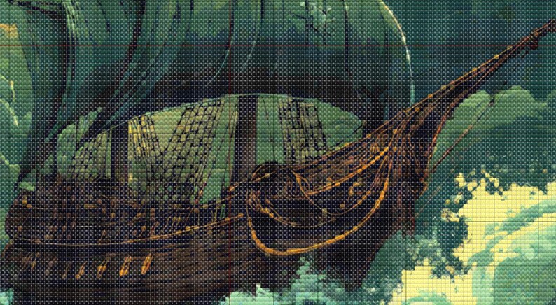 Pirate Ship Cross Stitch Pattern. Instant PDF Download. 60,000 Stitches ...