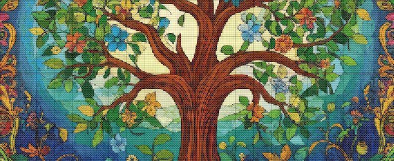 Tree of Life Cross Stitch Pattern. Instant PDF Download. 65,618 ...