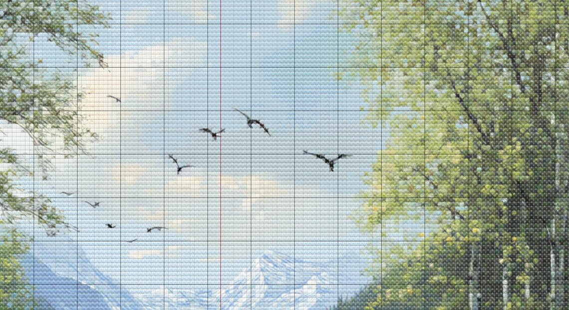 River Flow Cross Stitch Pattern. River Flow Embroidery Pattern. Instant ...