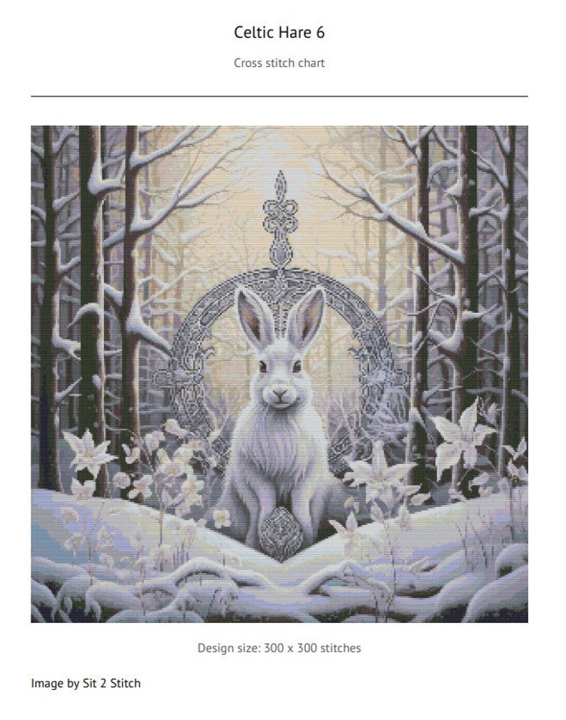 Celtic Hare 6 Cross Stitch Pattern. Digital PDF Download. 90,000 ...