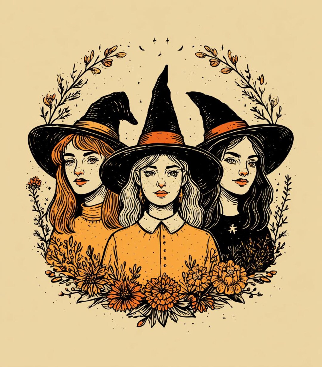 Three Halloween Witches Cross Stitch Pattern. Instant PDF Download ...