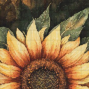 Sunflower Sun Flower Cross Stitch Pattern. Instant PDF Download. 50,400 ...
