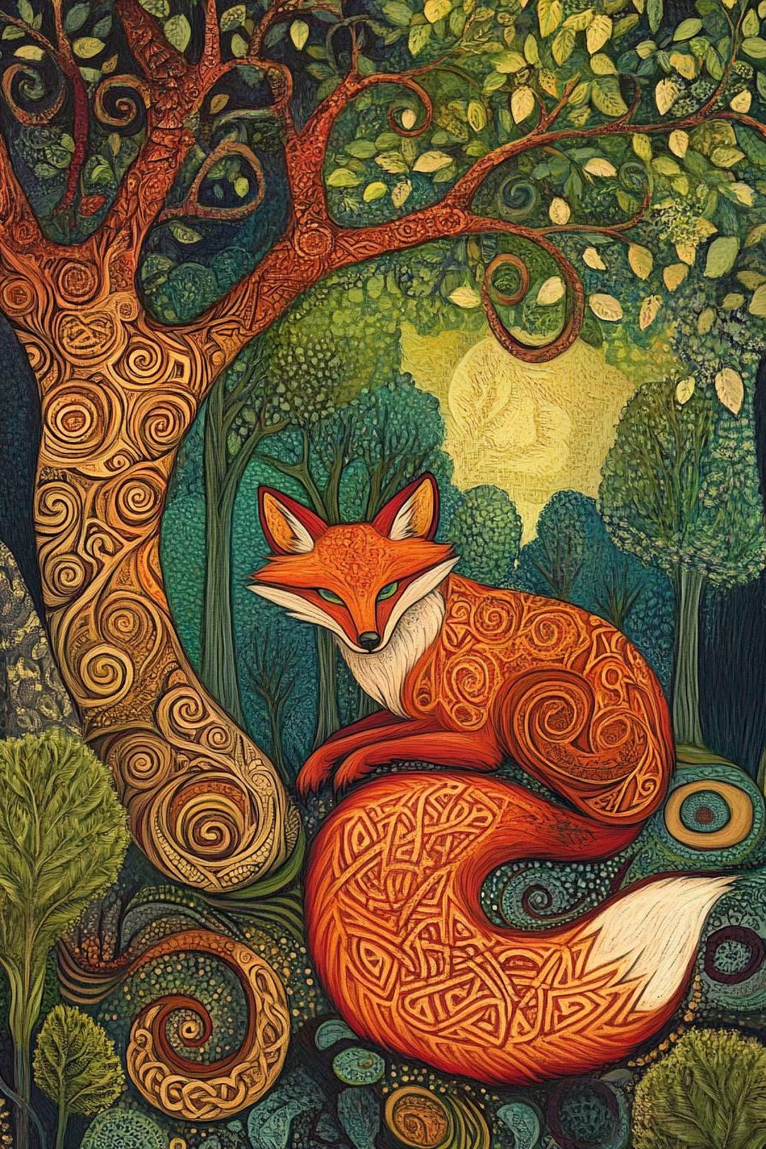Naive Celtic Fox Cross Stitch Pattern. Instant PDF Download. 60k ...