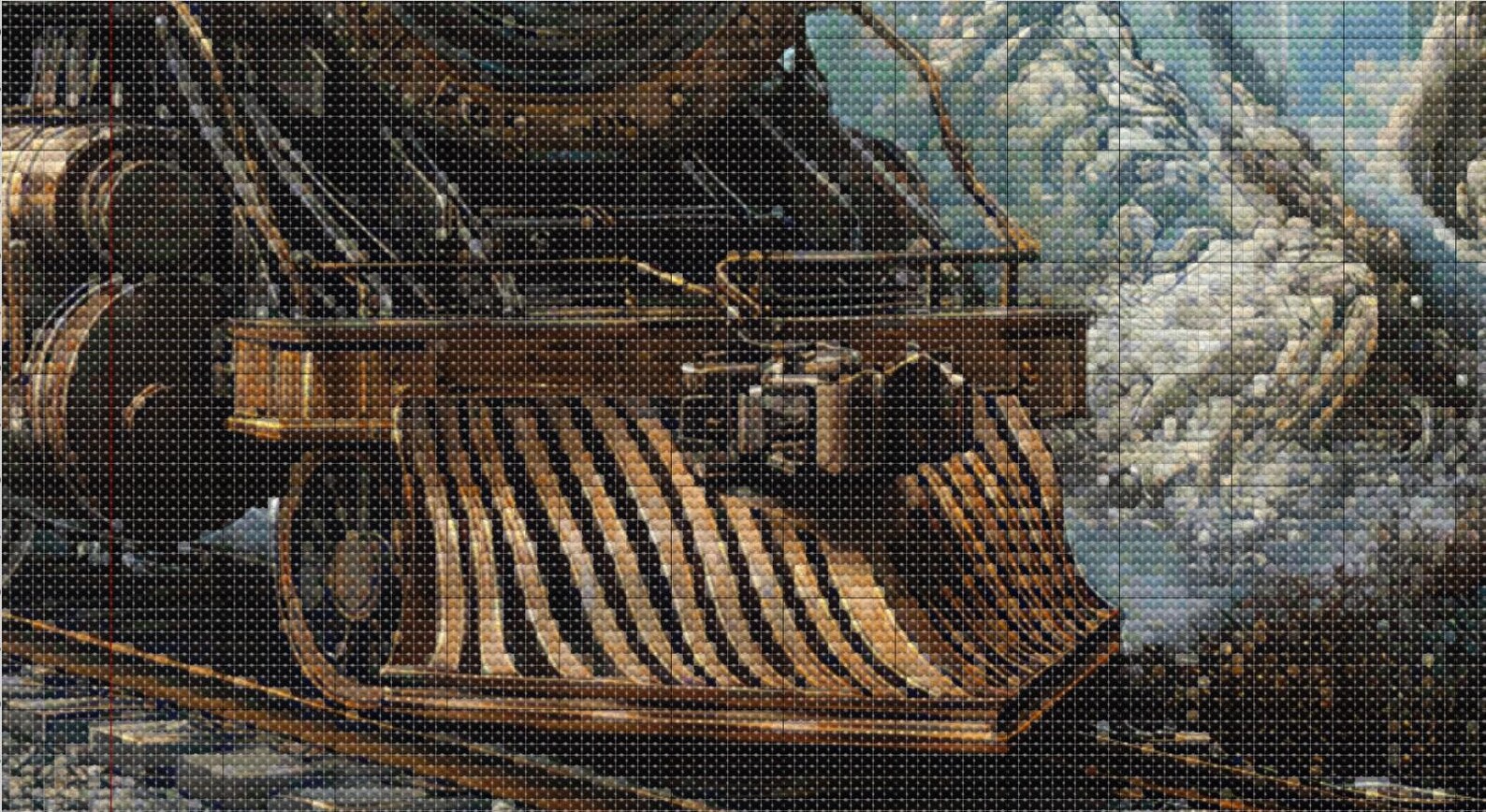 Steam Punk Steam Train Cross Stitch Pattern. Instant PDF Download. 60k ...
