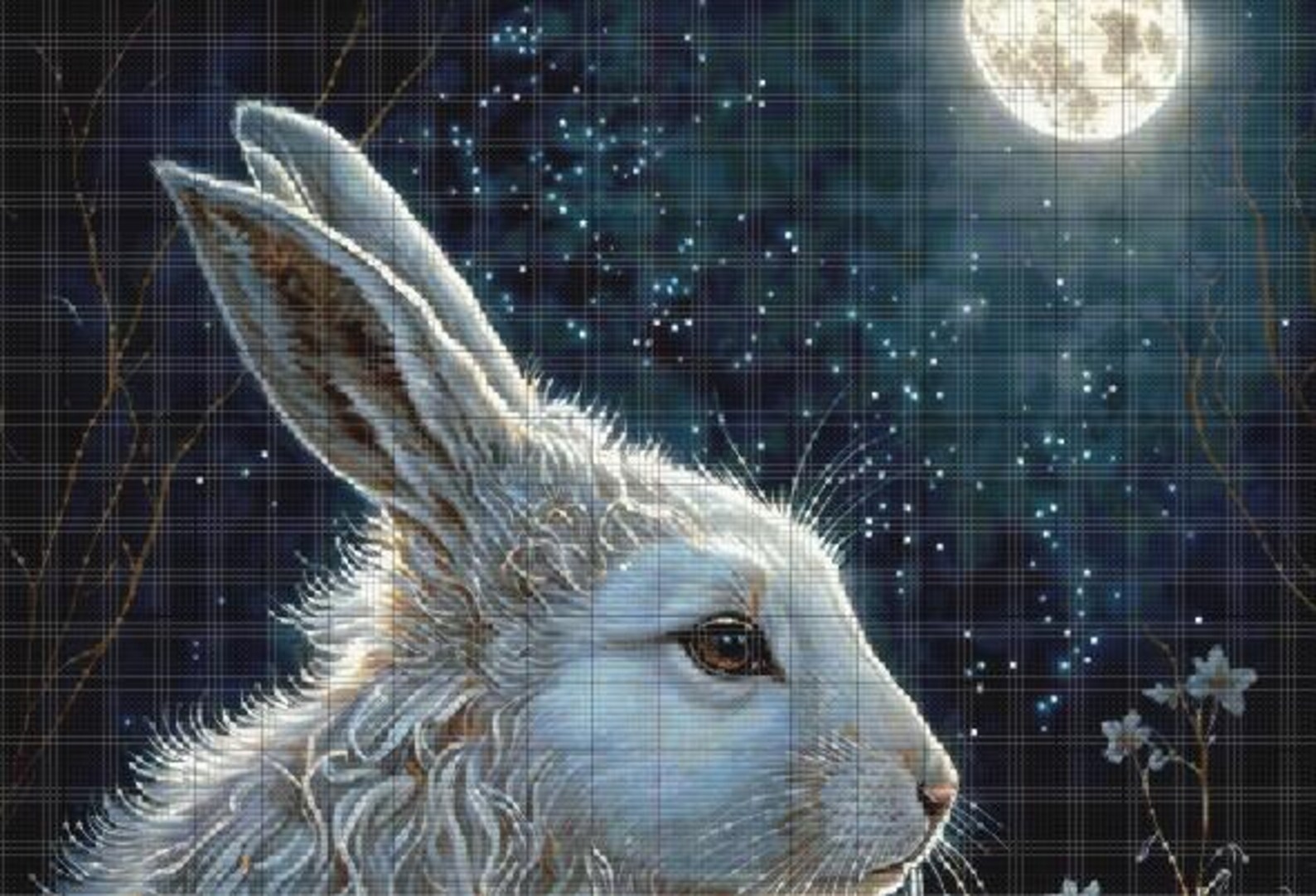 Celtic White Hare Cross Stitch Pattern. Instant PDF Download. 60k ...