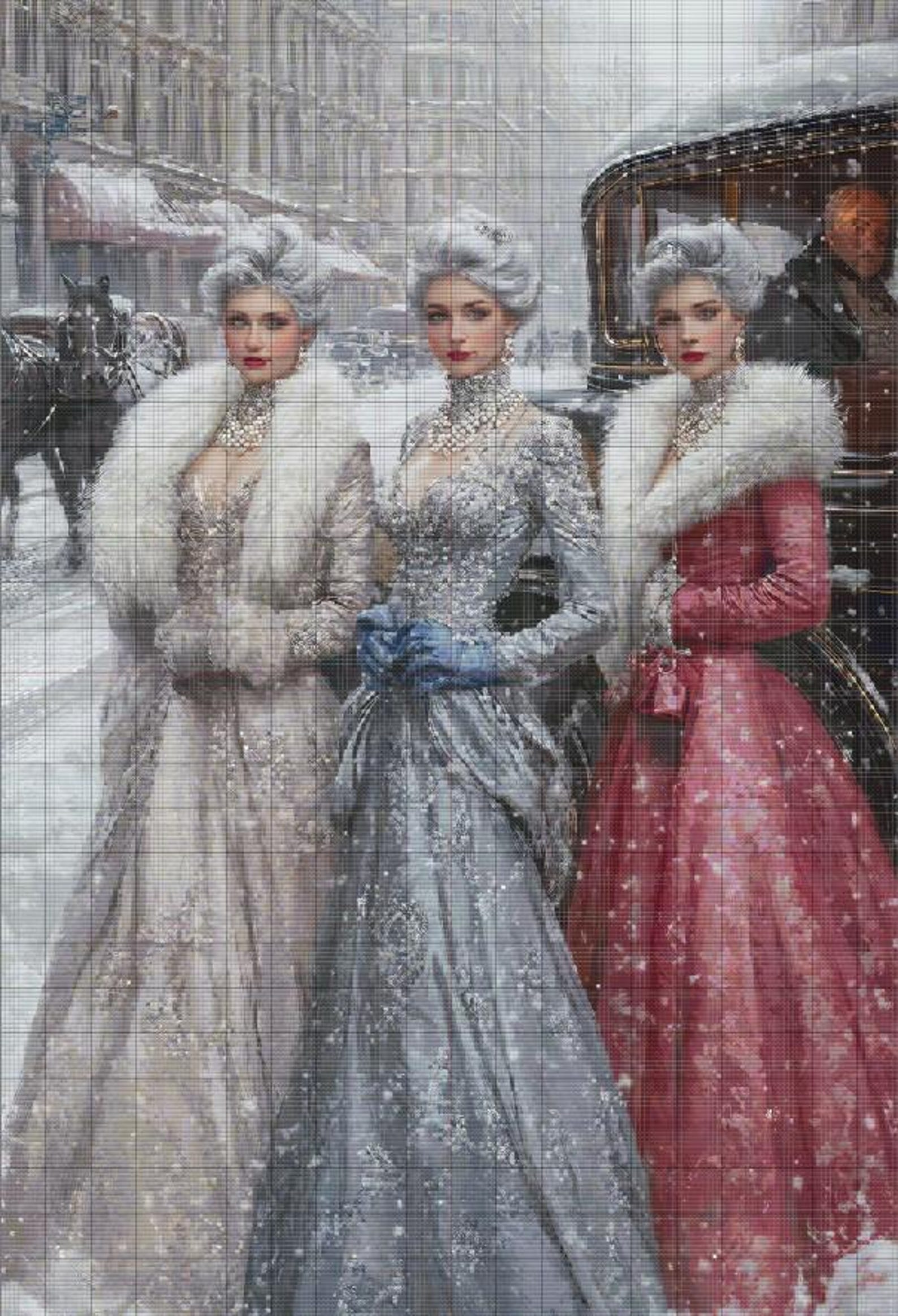 Victorian Ladies Cross Stitch Pattern. Instant PDF Download. 60,000 ...