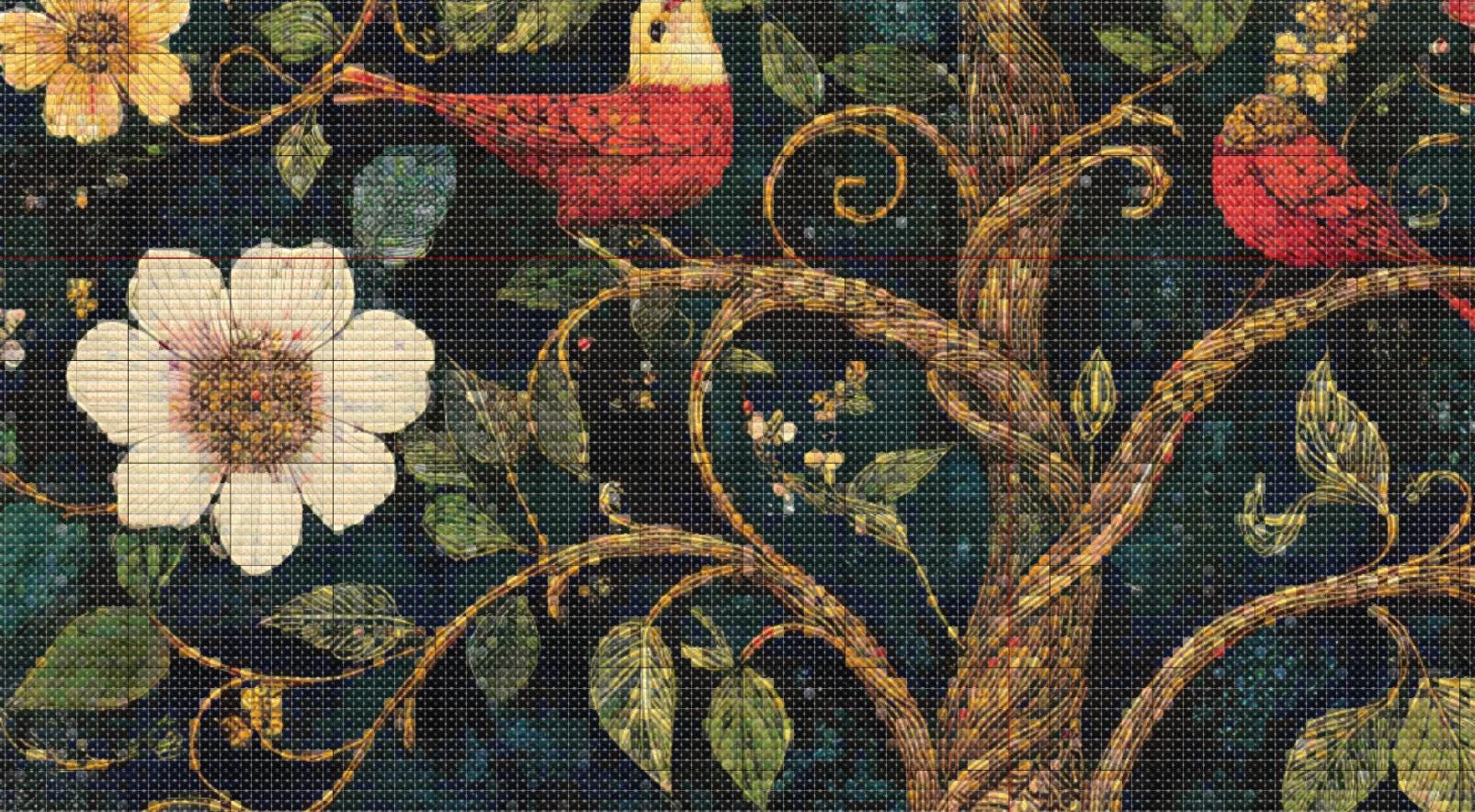Bird Tree of Life Cross Stitch Pattern. Instant PDF Download. 63,600 ...