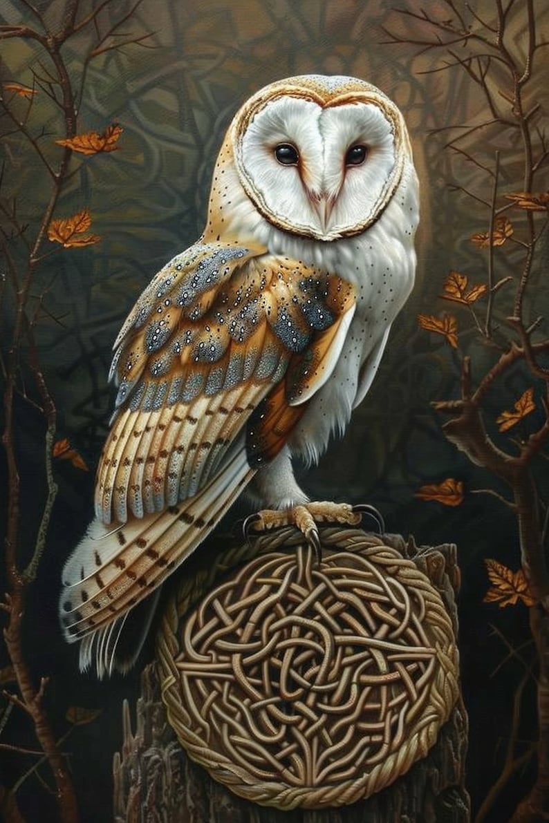 Celtic Barn Owl Cross Stitch Pattern. Digital PDF Download. 60,000 ...