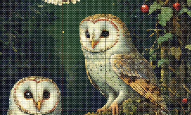 Three Barn Owls Cross Stitch Pattern. Instant PDF Download. 45,000 ...