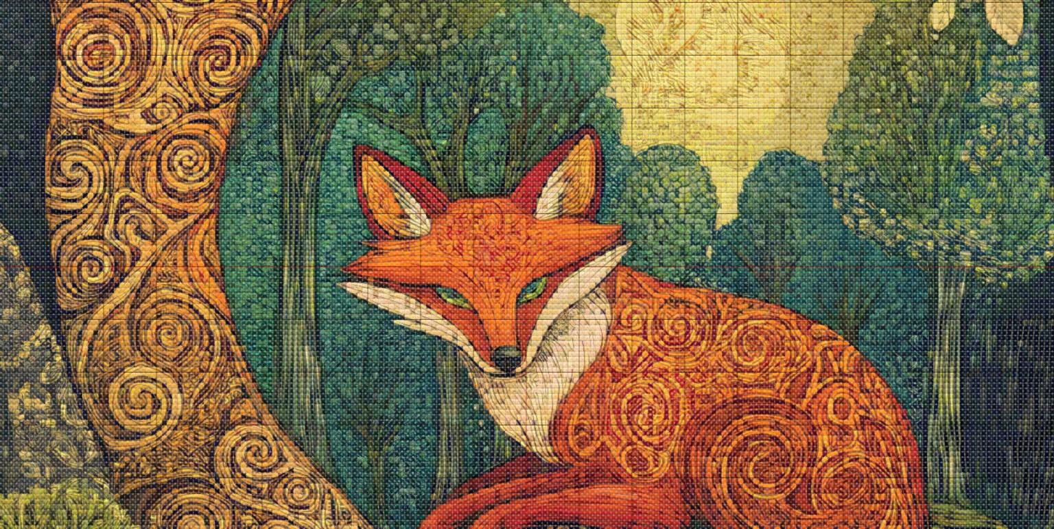 Naive Celtic Fox Cross Stitch Pattern. Instant PDF Download. 60k ...