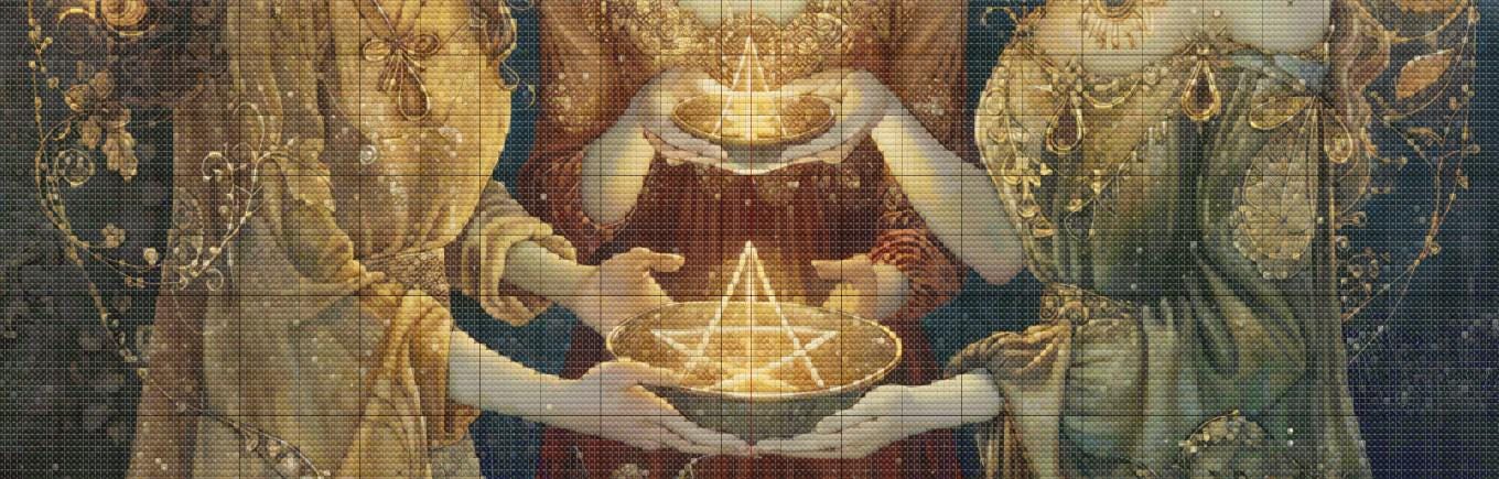 Triple Goddess Pagan Cross Stitch Pattern. Instant PDF Download. 62,500 ...