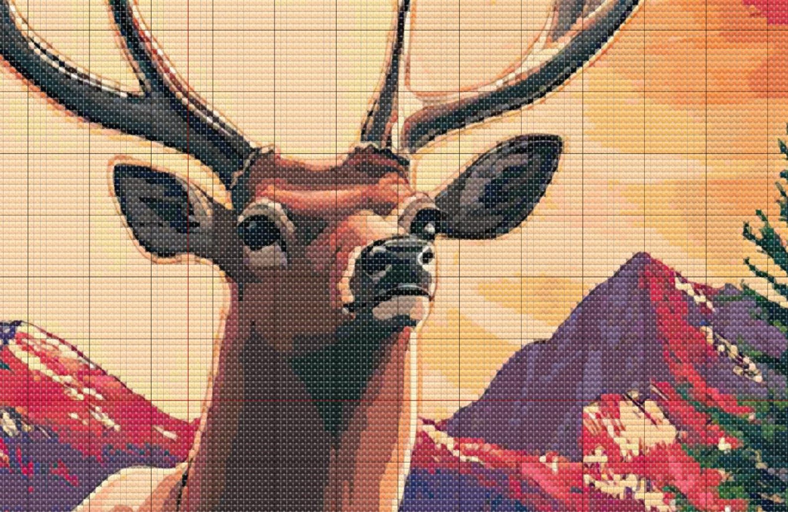 Colorado Destination Cross Stitch Pattern: Mountain Landscape (PDF ...