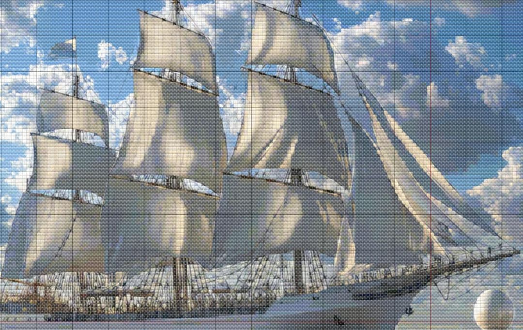 Ship Chess Cross Stitch Pattern. Instant PDF Download. 60k Stitches. - Etsy