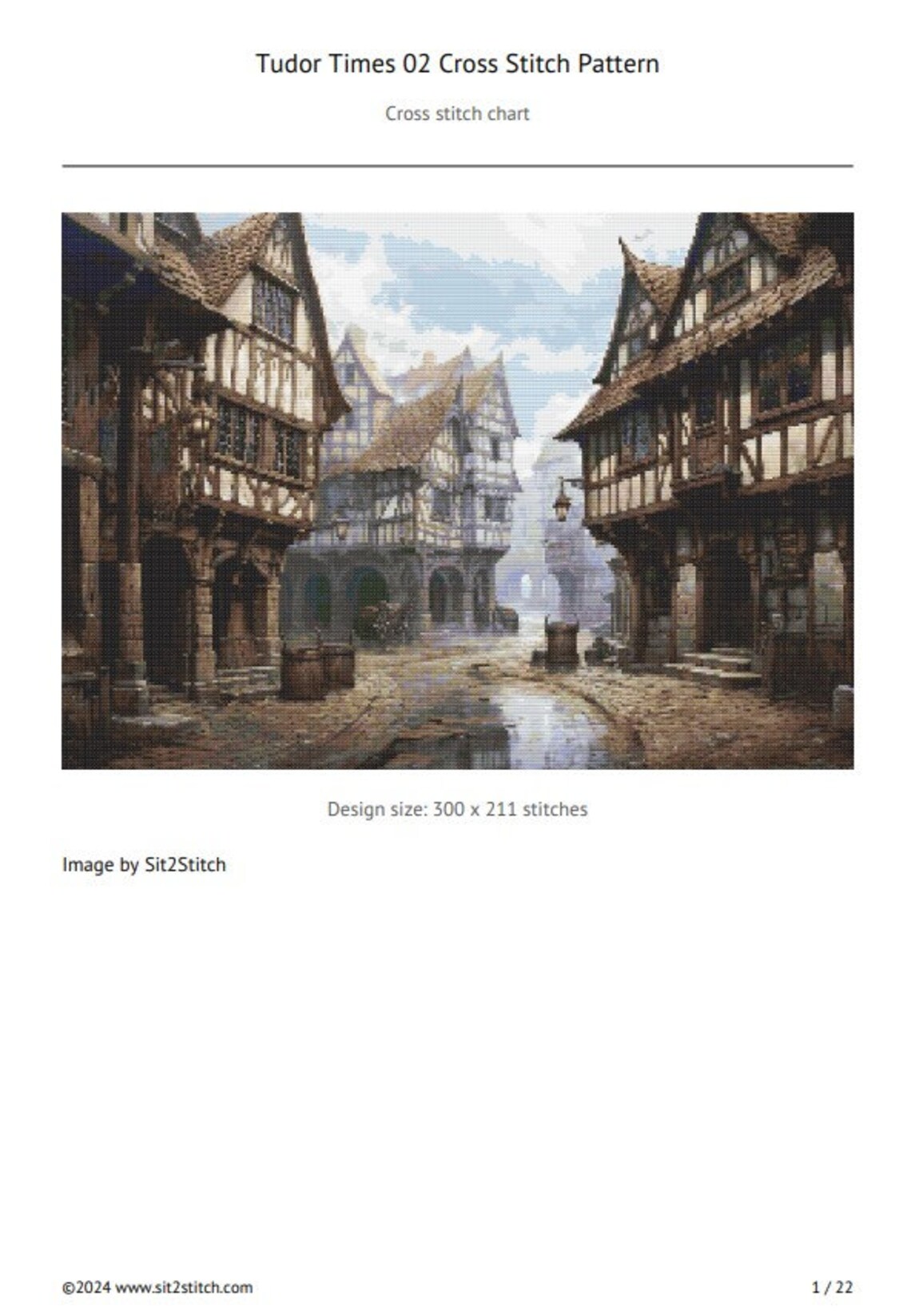 Tudor Times 02 Cross Stitch Pattern. Digital PDF Download. 63,300 ...