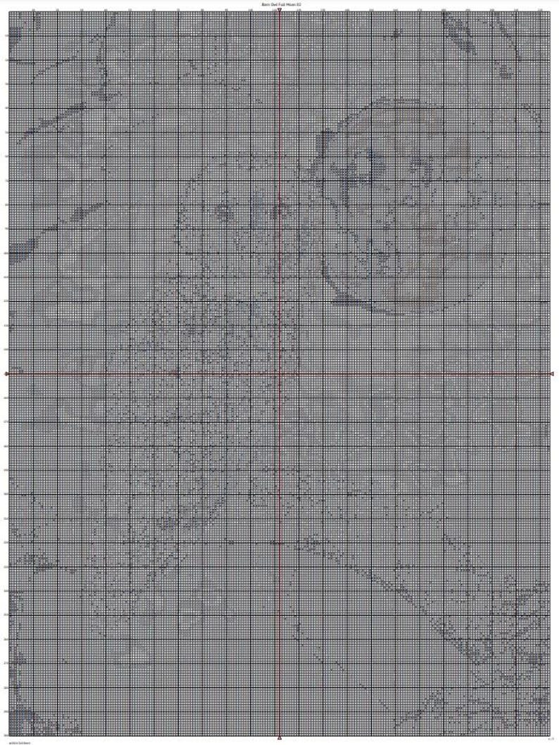 Barn Owl Full Moon Cross Stitch Pattern. Instant PDF Download. 67,200 ...