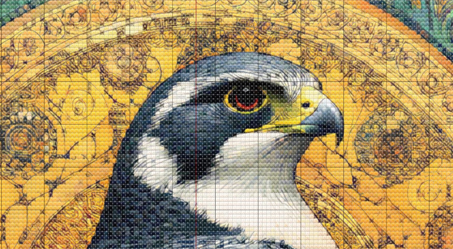 Peregrine Falcon, Hawk, Bird of Prey Cross Stitch Pattern. Instant PDF ...