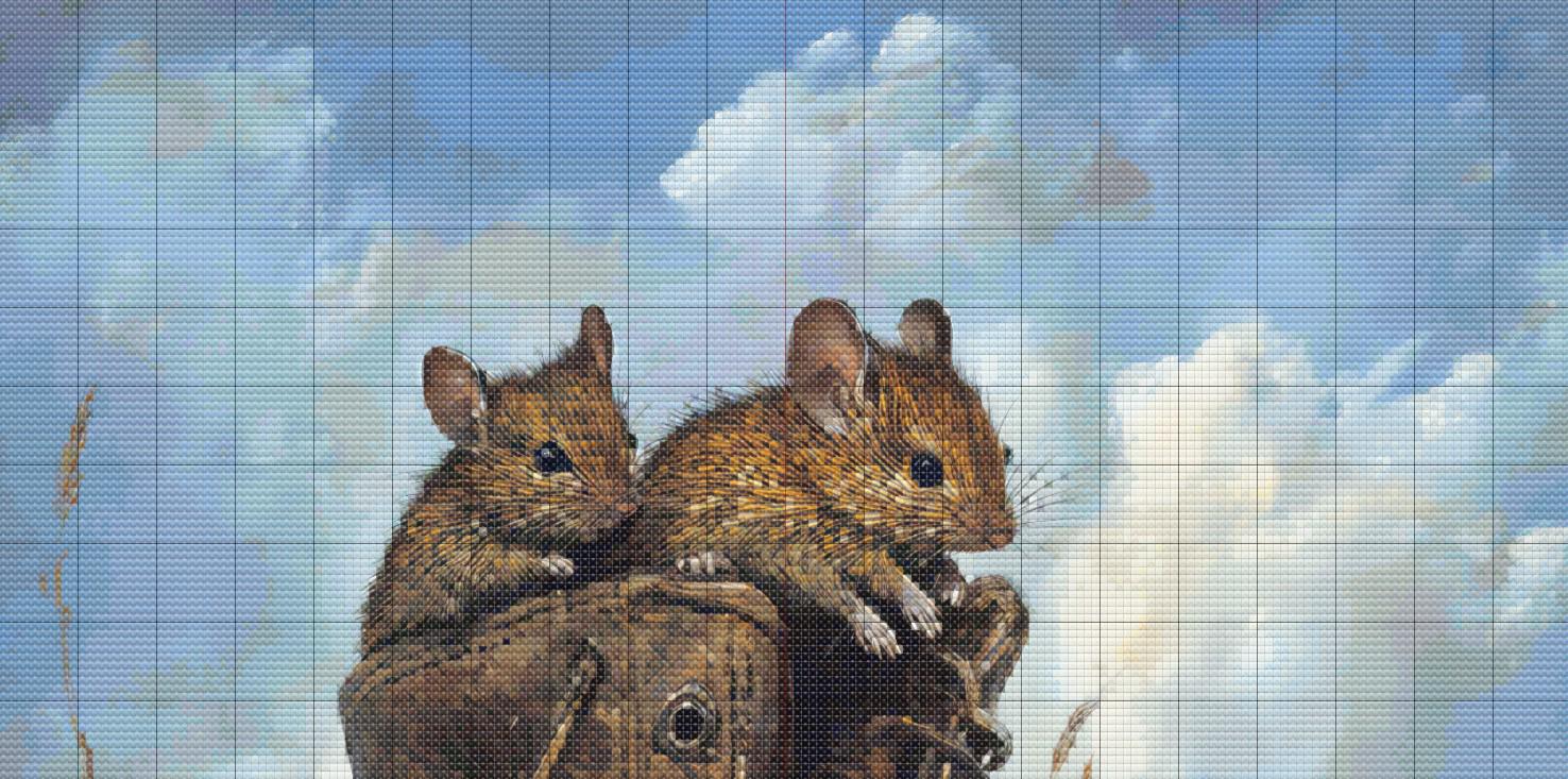 Field Mice Old Boot Cross Stitch Pattern. Instant PDF Download. 60k ...