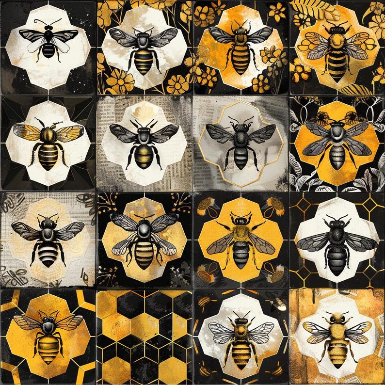 Honeycomb of Bees Cross Stitch Pattern. Instant PDF Download. 62,500 ...
