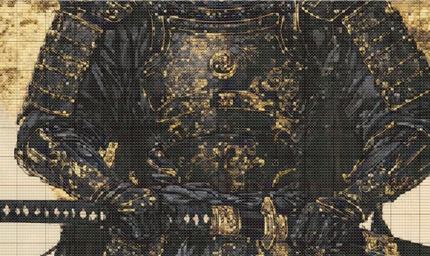 Samurai Cross Stitch Pattern. Samurai Embroidery Pattern. Instant PDF ...