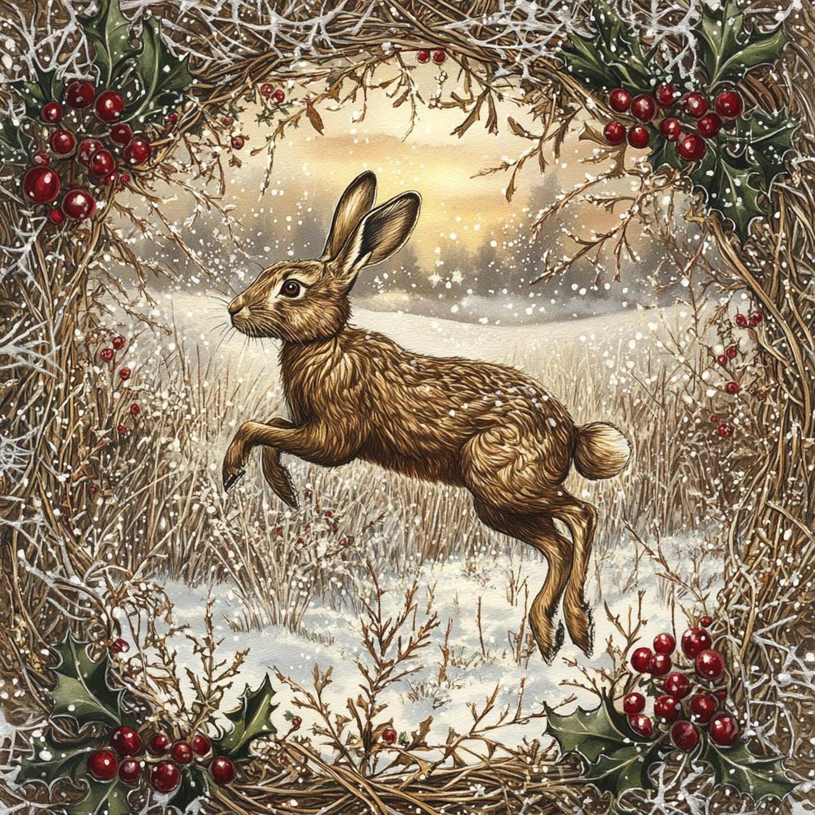 Snow Hare Cross Stitch Pattern. Instant PDF Download. 50,625 Stitches ...