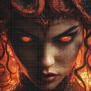 Medusa Cross Stitch Pattern. Instant PDF Download. 50,400 Stitches - Etsy