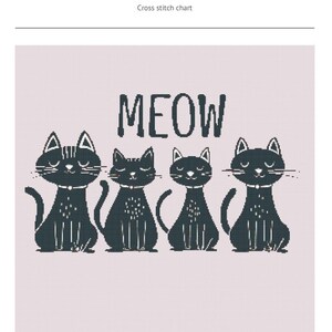 4 Cats Meow 02 Cross Stitch Pattern. Digital PDF Download. 40,000 ...