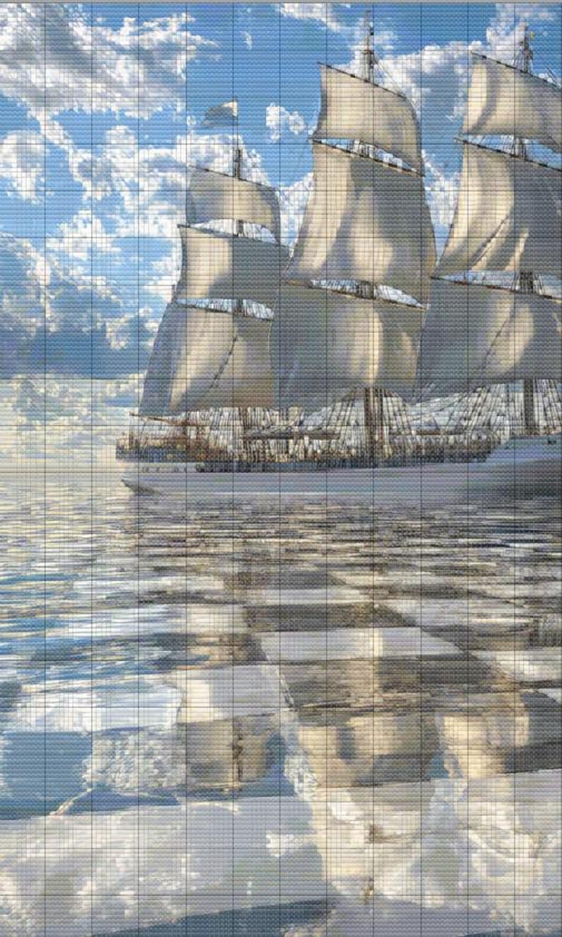 Ship Chess Cross Stitch Pattern. Instant PDF Download. 60k Stitches. - Etsy