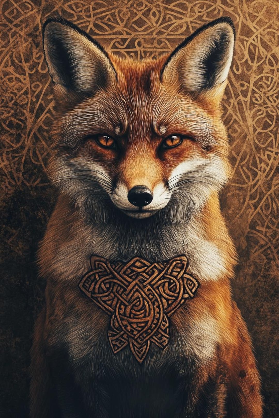 Celtic Red Fox Cross Stitch Pattern. Instant PDF Download. 60k Stitches ...