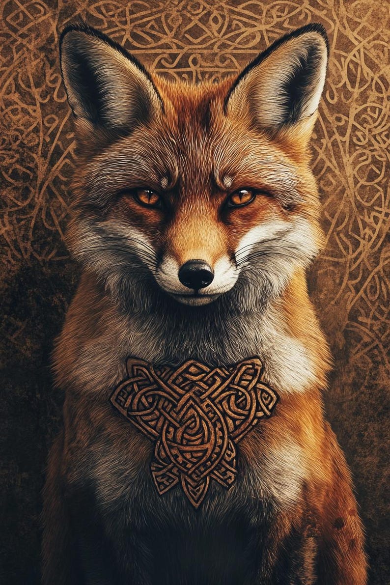 Celtic Red Fox Cross Stitch Pattern. Instant PDF Download. 60k Stitches ...