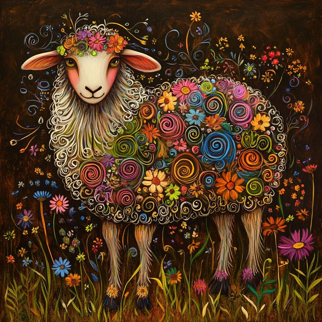 Flower Sheep Floral Cross Stitch Pattern. Instant PDF Download. 62,500 ...