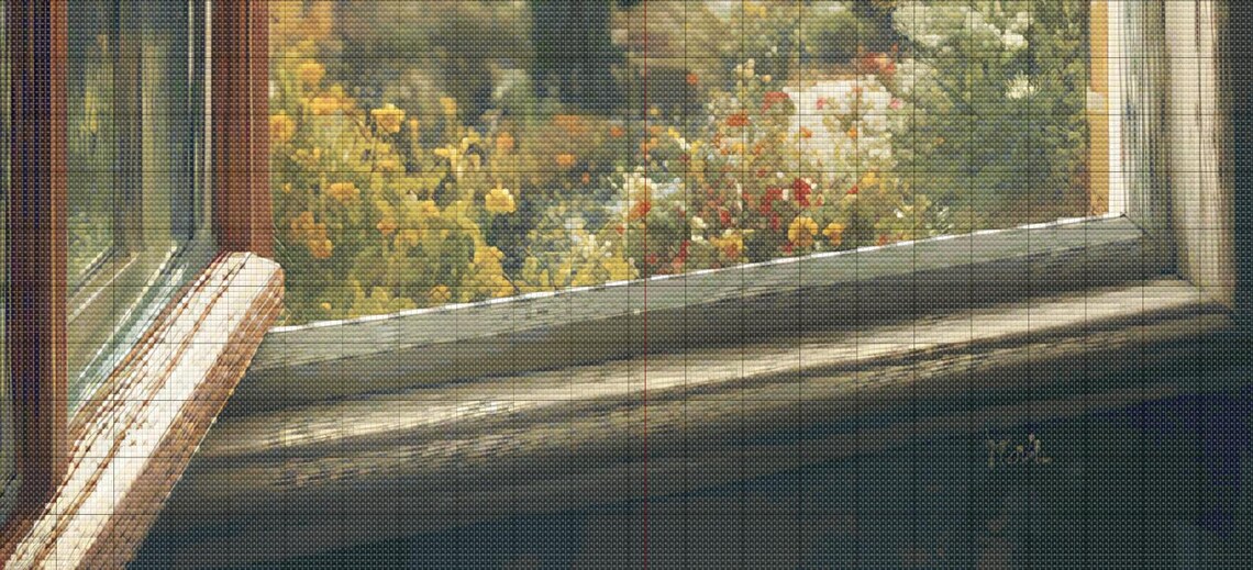 Cat Kitten Jumping Through Window Cross Stitch Pattern. Instant PDF ...