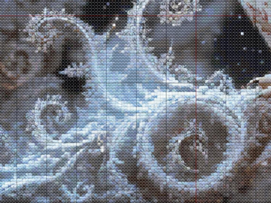 Snowy Fractal Owl Cross Stitch Pattern. Instant PDF Download. 52,500 ...