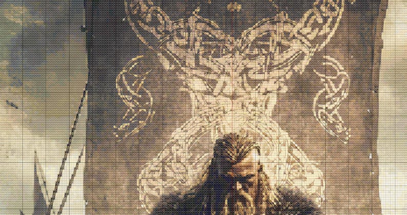 Viking Warrior Ship Cross Stitch Pattern. Instant PDF Download. 60 ...