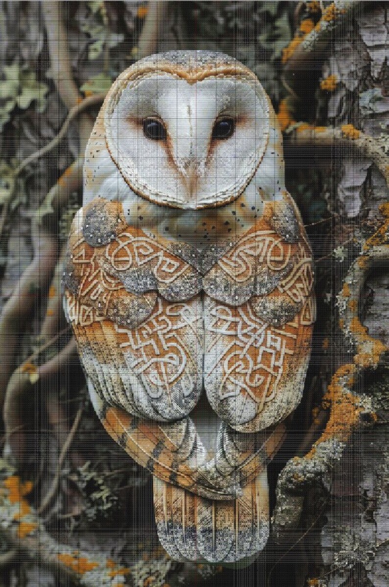 Celtic Barn Owl 02 Cross Stitch Pattern. Digital PDF Download. 60,000 ...