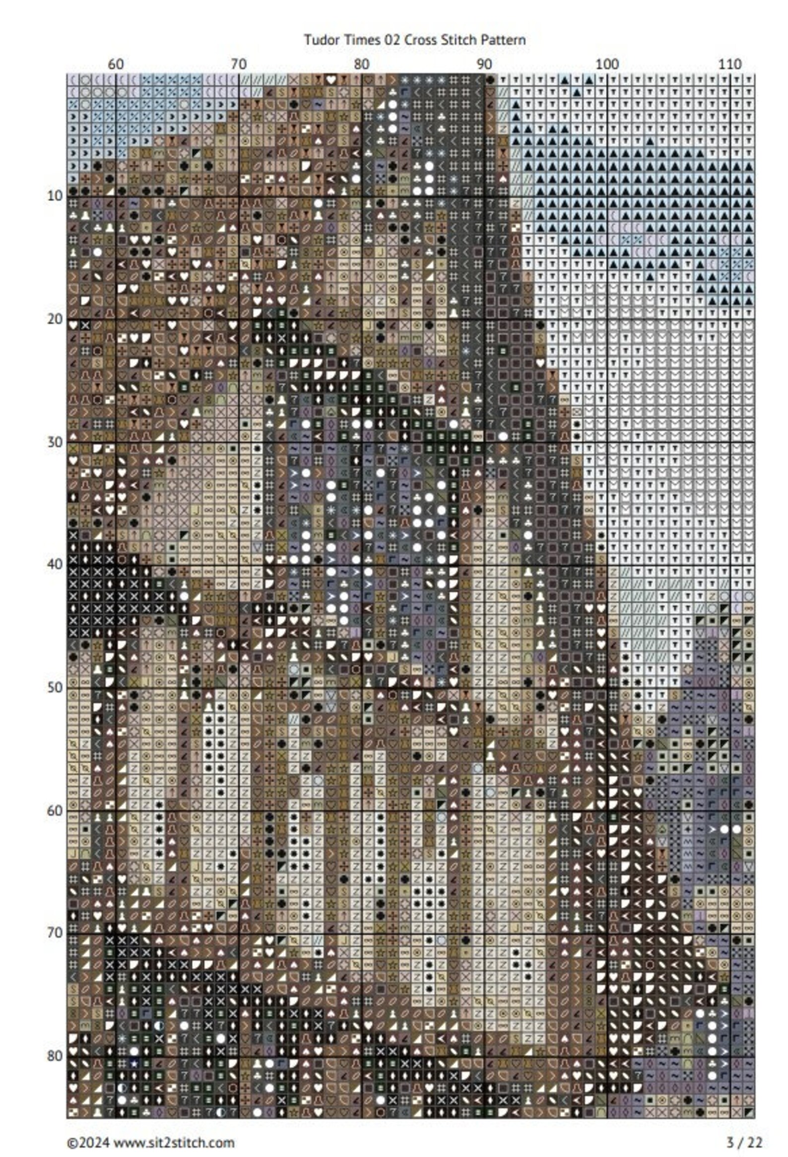 Tudor Times 02 Cross Stitch Pattern. Digital PDF Download. 63,300 ...