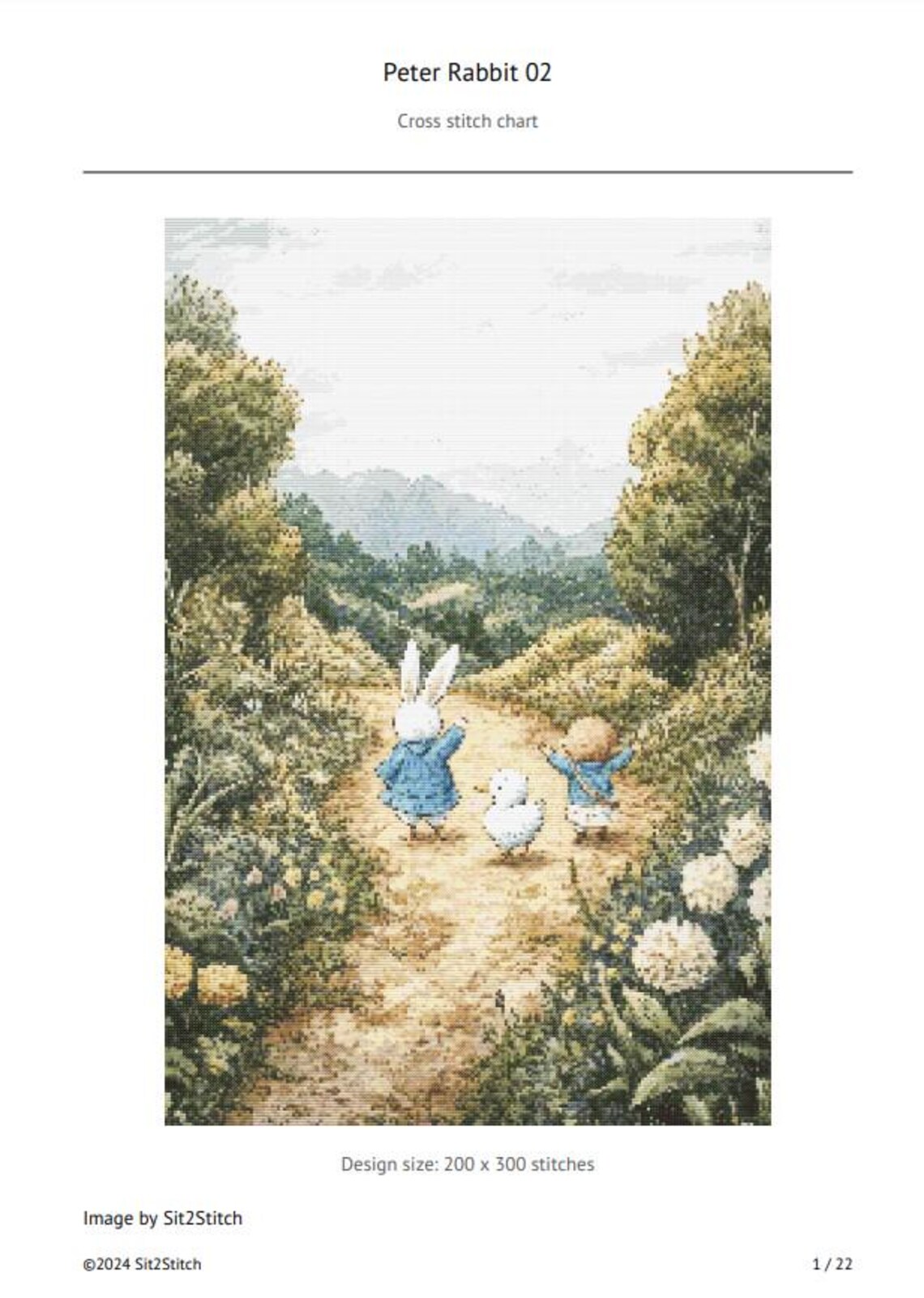 Peter Rabbit and Friends Cross Stitch Pattern. Instant PDF Download ...