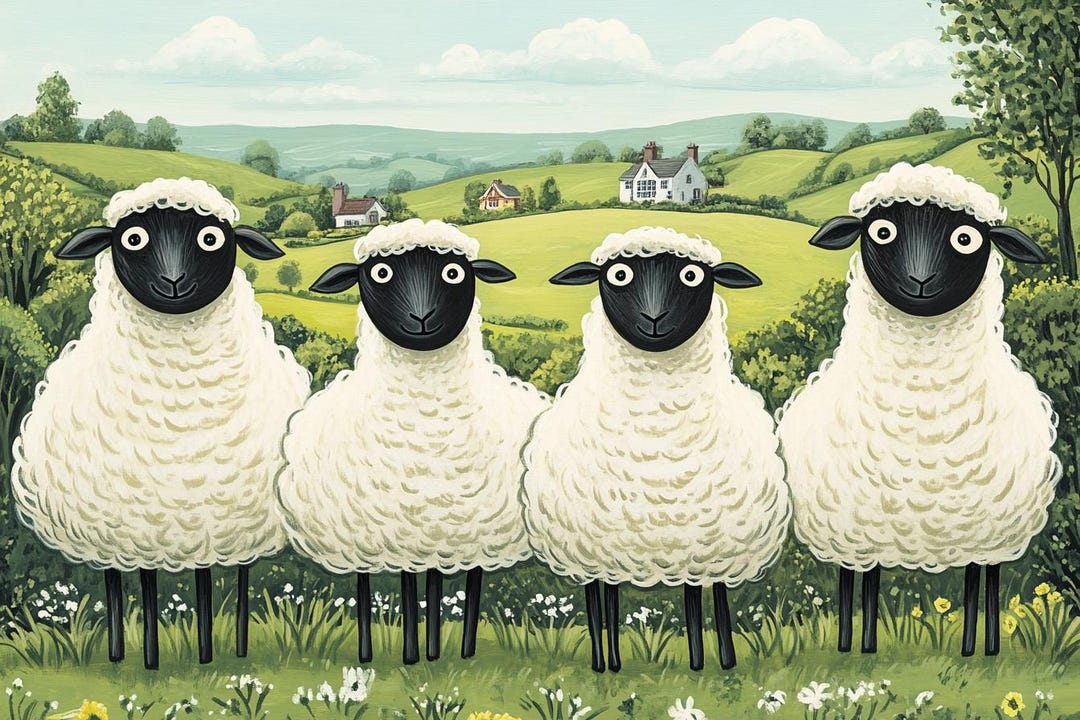 Sheep in the Summer Cross Stitch Pattern. Instant PDF Download. 60k ...