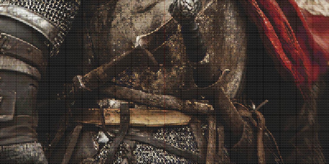 Templar Knight Cross Stitch Pattern. Instant PDF Download. 60k Stitches ...