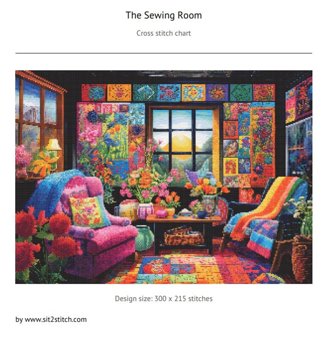 The Sewing Room Cross Stitch Pattern. Digital PDF Download. 64,500 ...